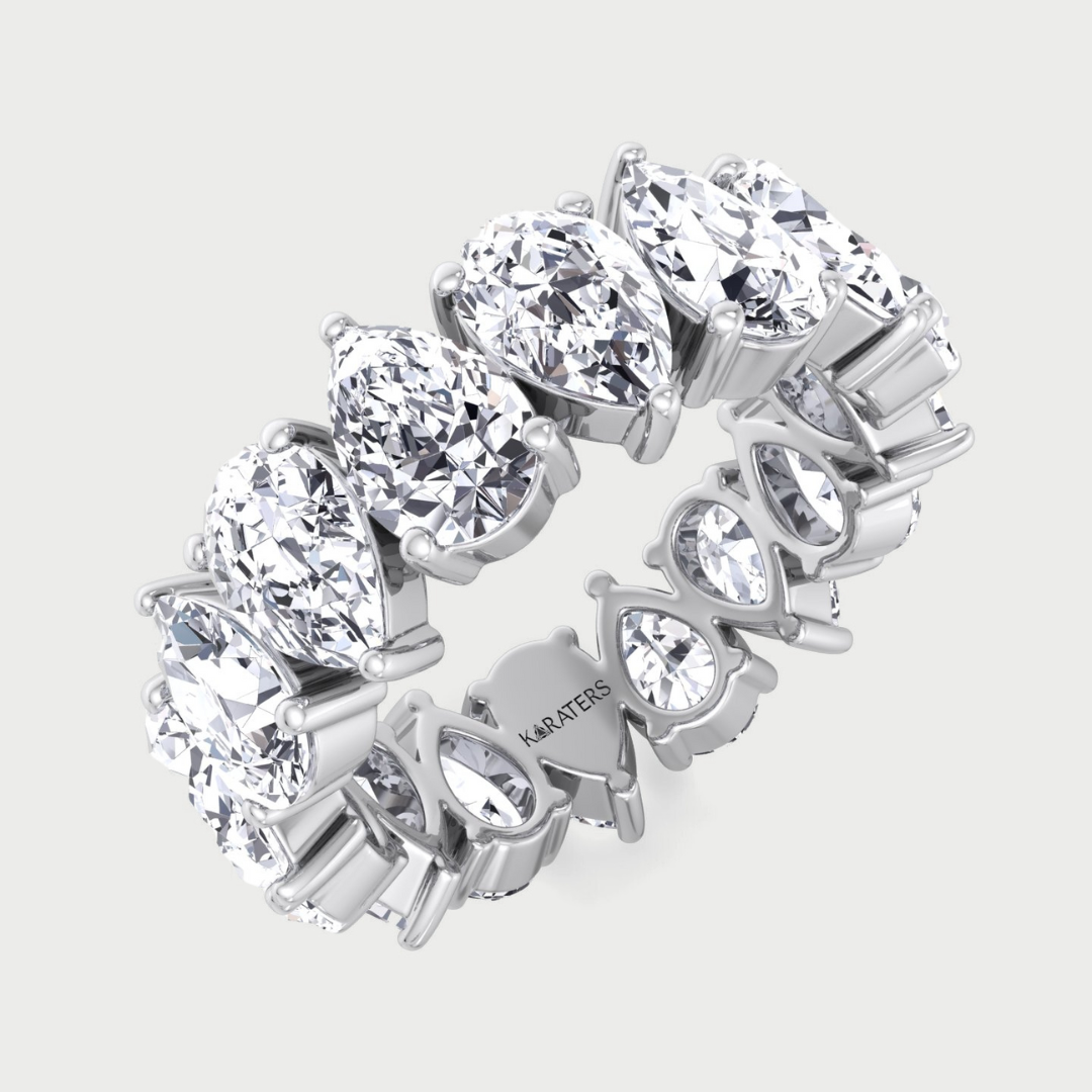 Lorca - Pear Lab Grown Diamond Full Eternity Band