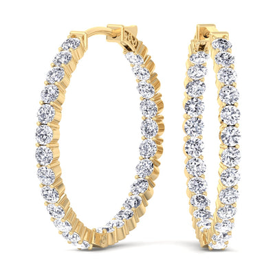 Elegant Lab-Grown Diamond Hoop Earrings